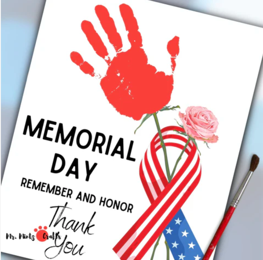 Handprint Art Craft Collection for Memorial Day – Mr. Mintz: Easy ...