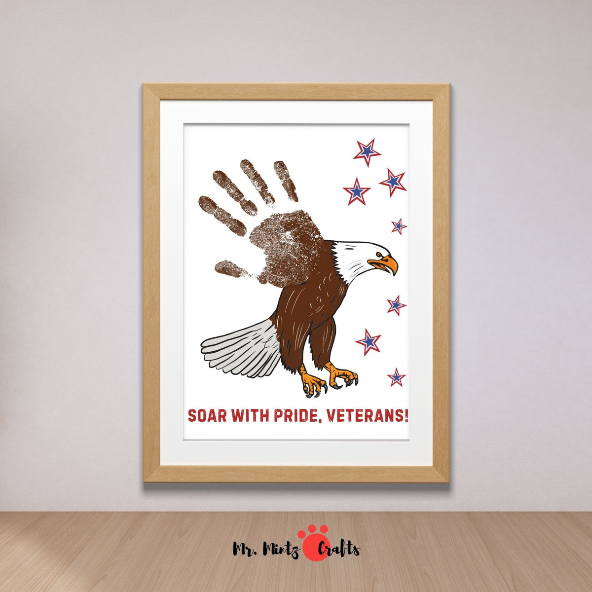 Veterans Day Memorial Handprint Craft | Patriotic Bald Eagle Art for ...