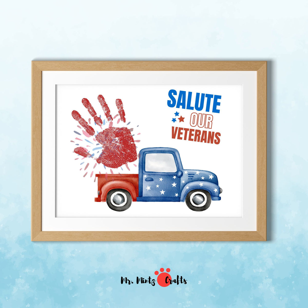 Veterans Day Handprint Craft Kit for Kids – Patriotic Truck DIY ...