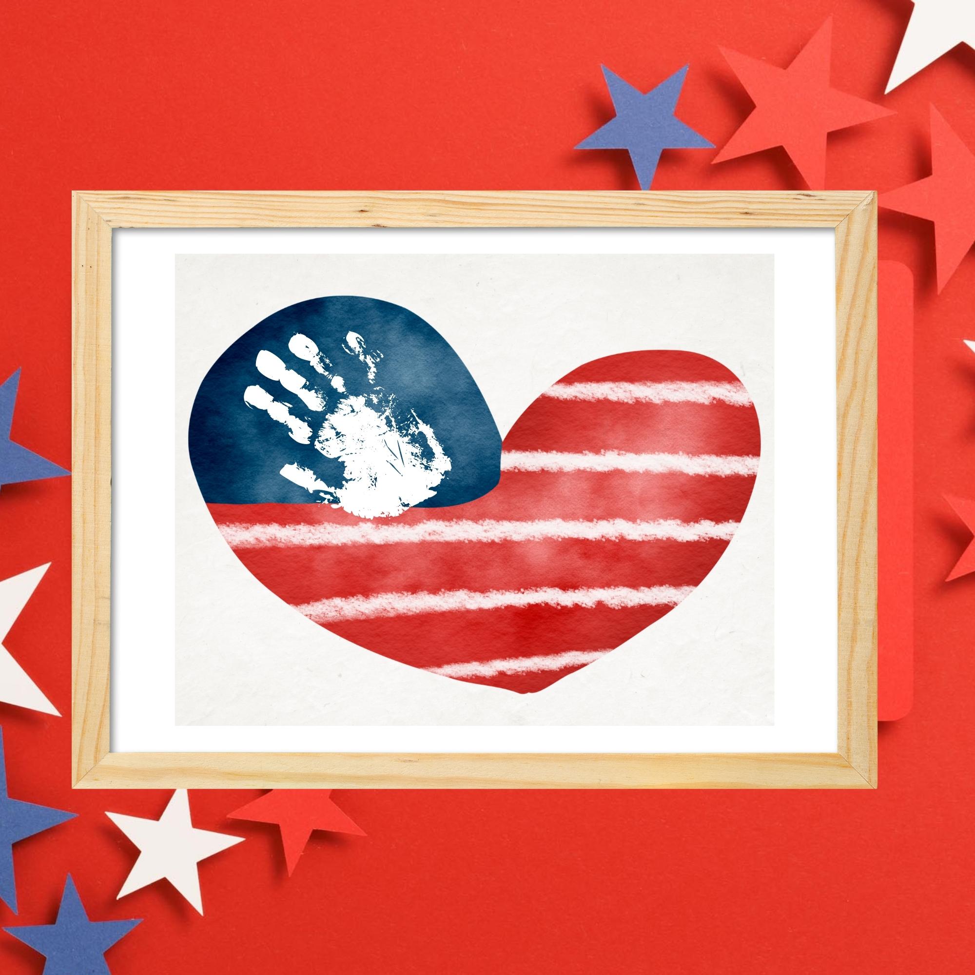 Handprint American Flag