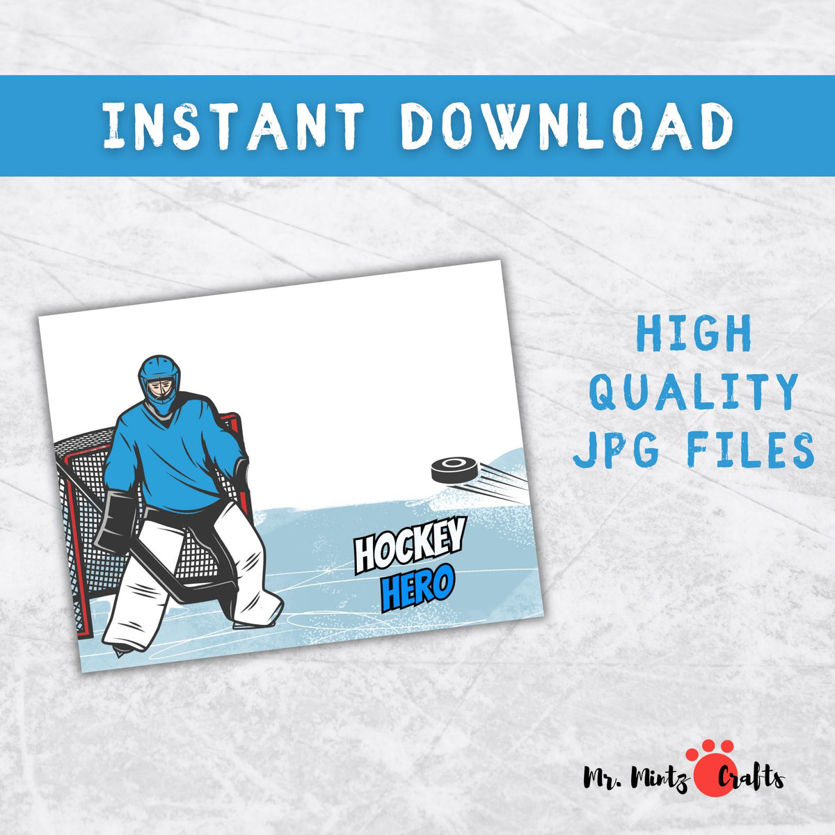 Hockey Handprint Craft - DIY Gift for Dad, Coach & Kids Printable ...