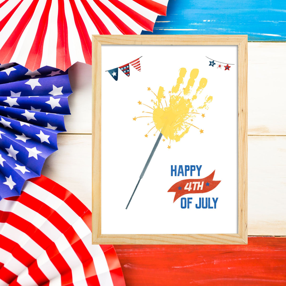 Fourth of July Sparkler Handprint Craft – Mr. Mintz: Easy Crafts and ...