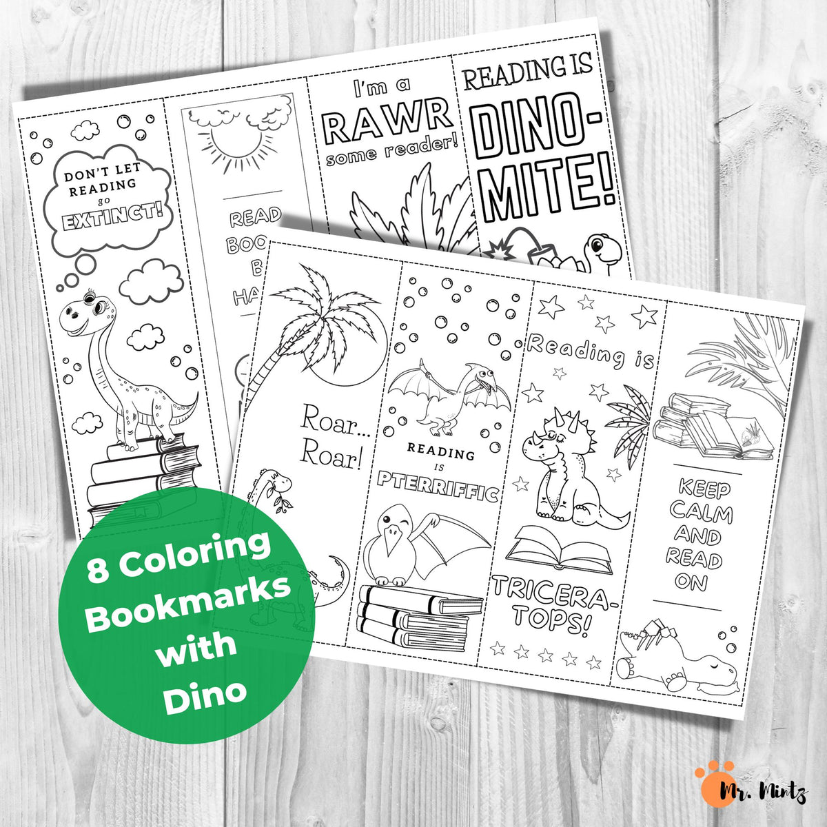 Printable Bookmarks with Quotes to Color – Mr. Mintz: Easy Crafts and ...