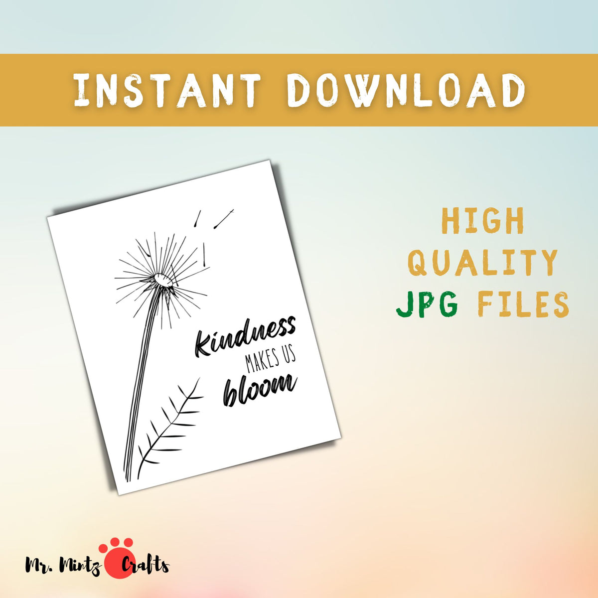 Kindness Fingerprint Craft for Kids – Printable Flower Poster for SEL ...