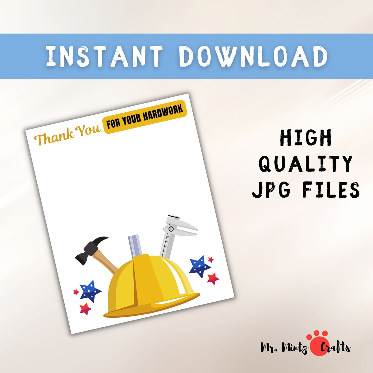 Labor Day Handprint Craft - Thank You for Your Hard Work Art Project ...