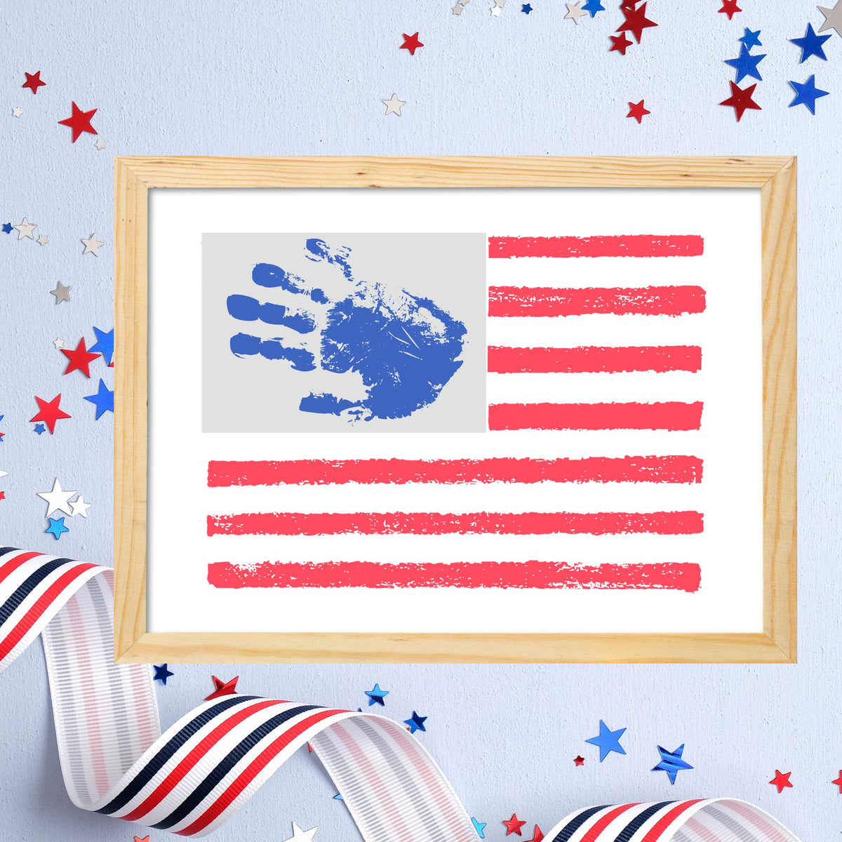 American Flag Handprint Craft – Mr. Mintz: Easy Crafts and Activities ...