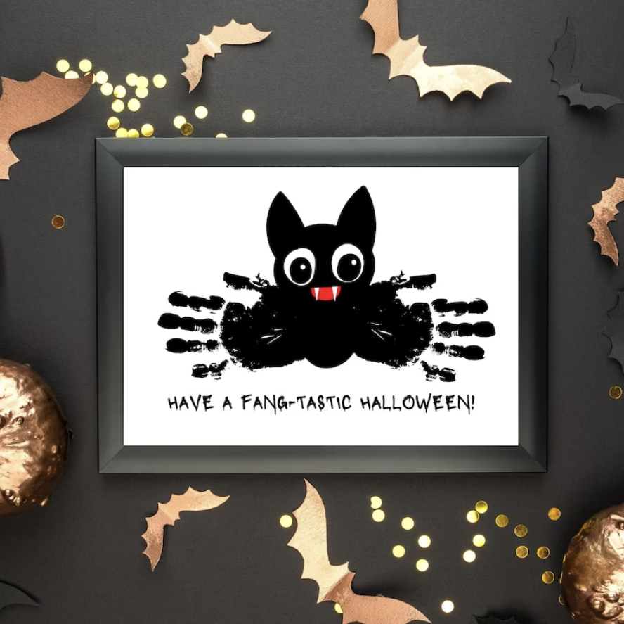 Halloween Bat Handprint Art – Mr. Mintz: Easy Crafts and Activities for ...