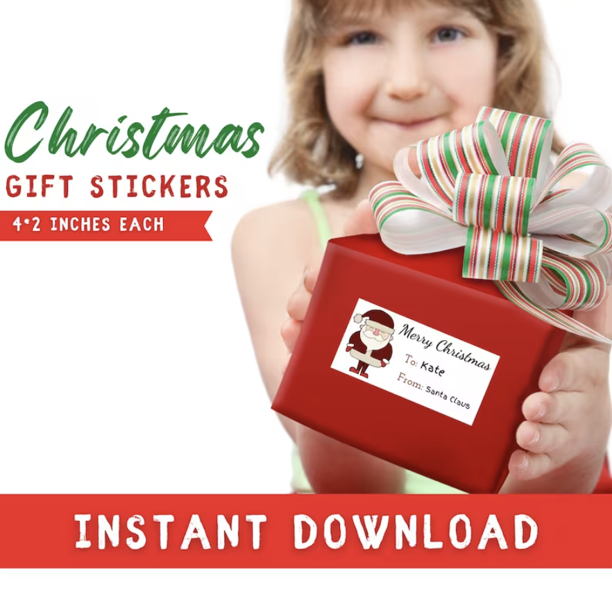 Santa Gift Tags Printable – Mr. Mintz: Easy Crafts and Activities for Kids
