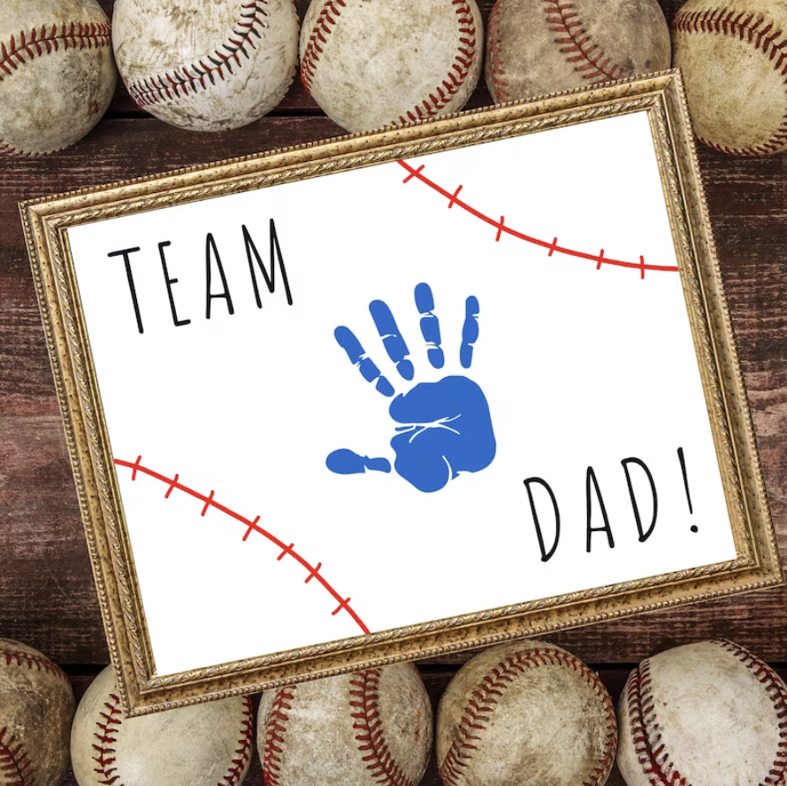 Father's Day Baseball Handprint Card – Mr. Mintz Crafts