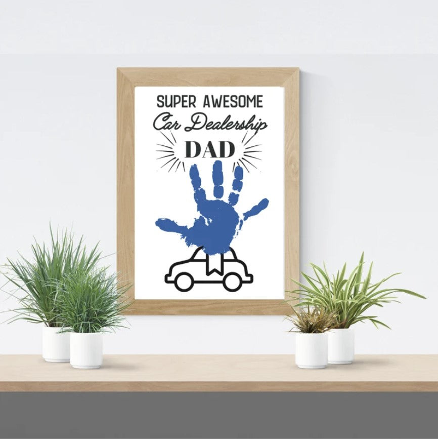 Car Dealership Handprint Craft for Father's Day – Mr. Mintz: Easy ...