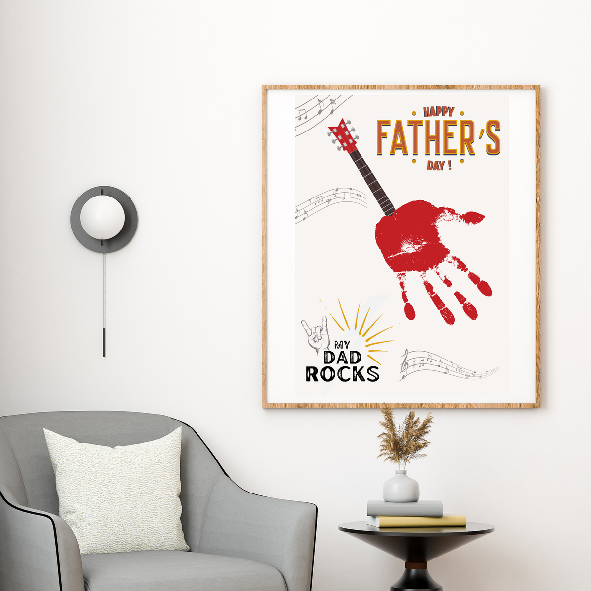 My Dad Rocks Handprint Craft for Father's Day – Mr. Mintz Crafts