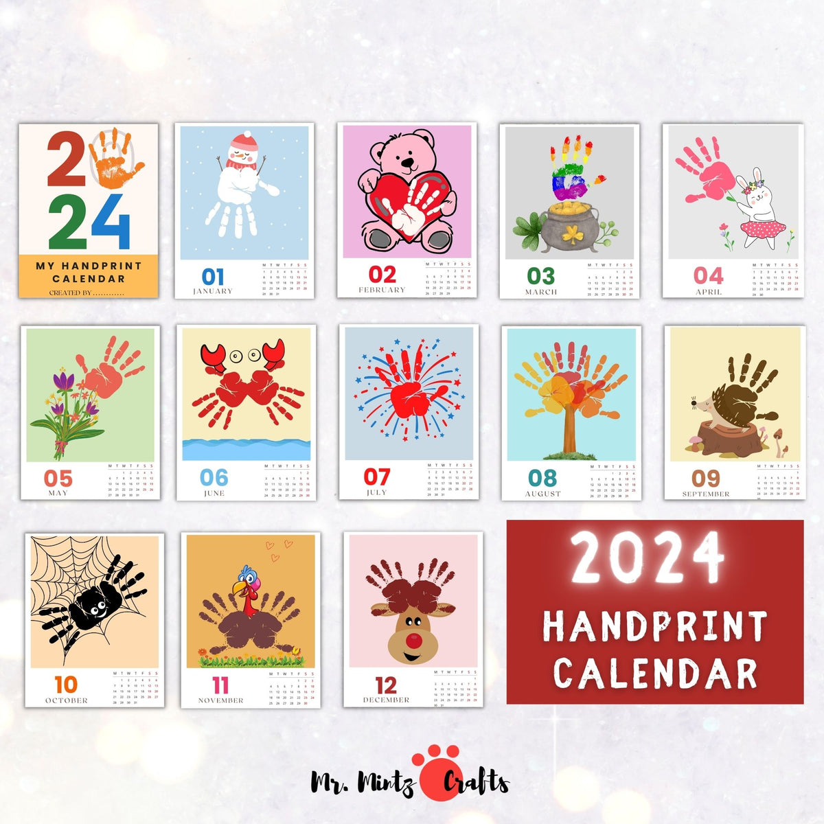 Handprint Calendar 2024 – Mr. Mintz Crafts