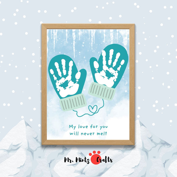 Winter Mittens Handprint Craft for Kids | DIY ‘My Love for You ...
