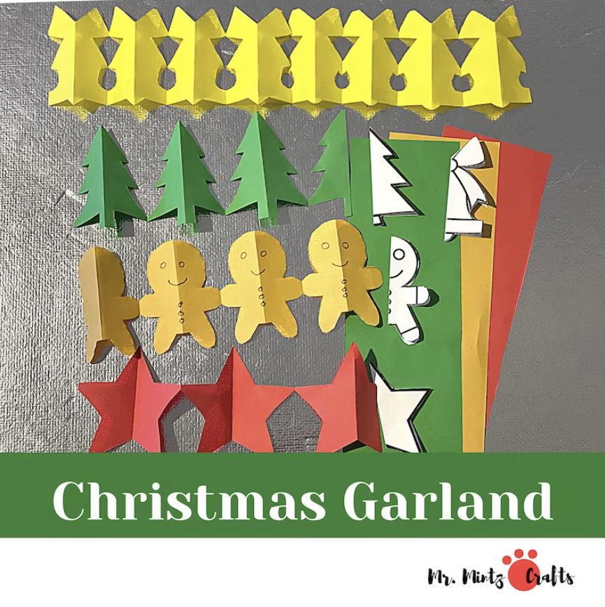 Christmas Garland Template – Mr. Mintz: Easy Crafts and Activities for Kids