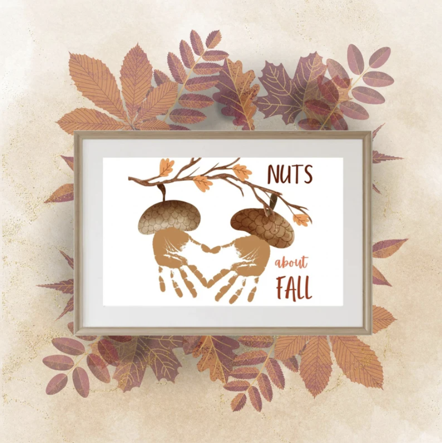 Nuts About Fall Handprint Craft - Fun Autumn Activity for Kids – Mr ...