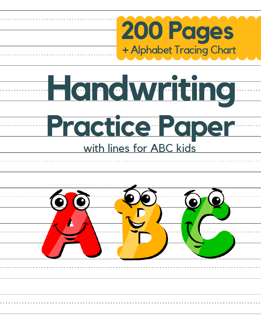 Handwriting Practice Paper With Lines For ABC Kids – Mr. Mintz: Easy ...